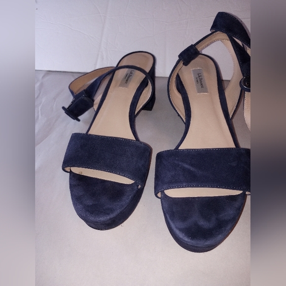 LK Bennett | Shoes | Lk Bennett Alie Navy Blue Suede Heel Sandal | Poshmark